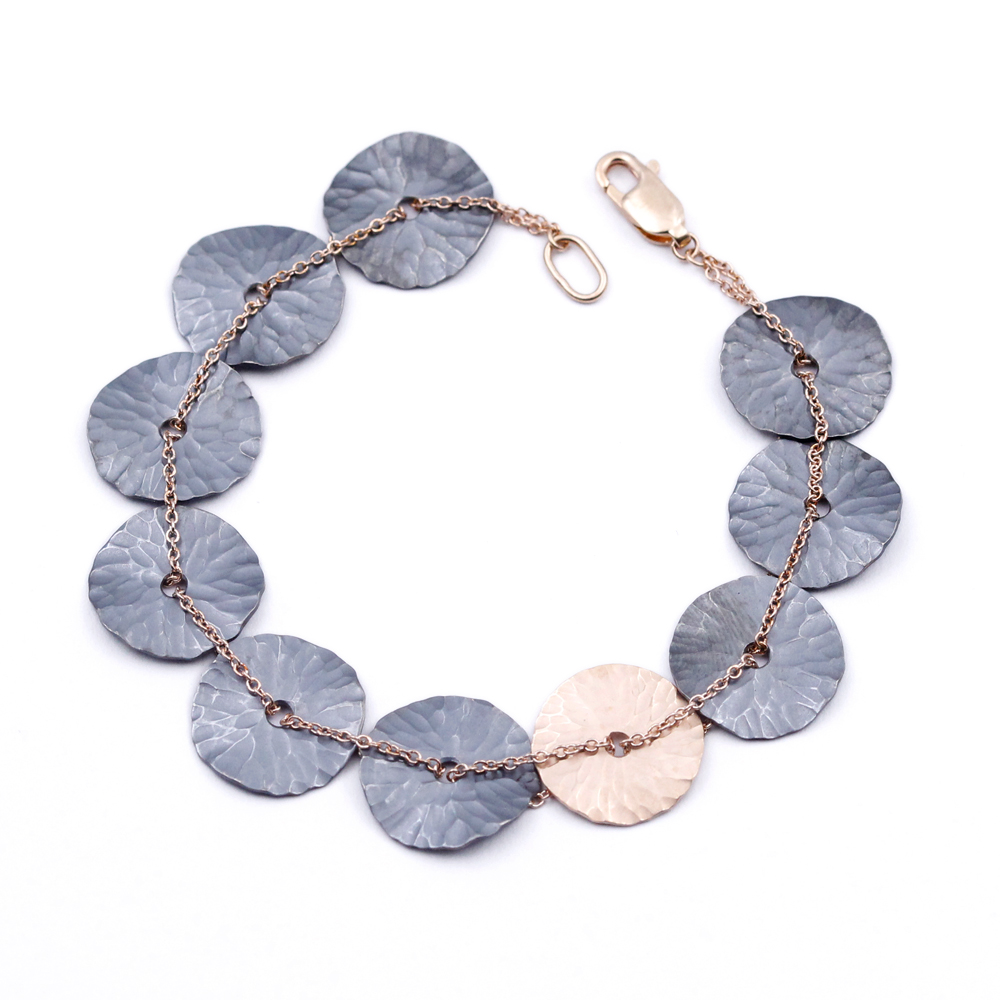 Toby Pomeroy 14K Rose Gold and Sterling Silver Oasis Bracelet ...
